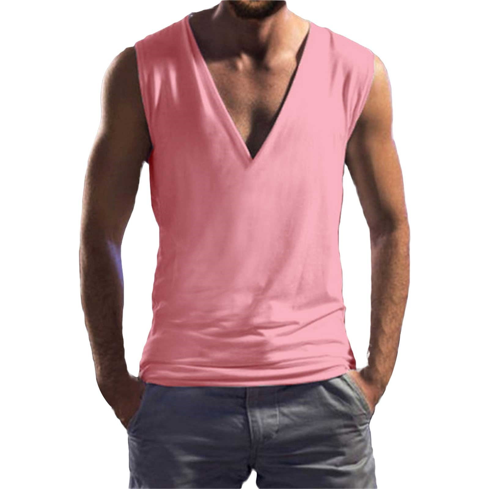 kpoplk Men's Tank Tops Workout Gym Swim Beach Tops Big and Tall Marathon Muscle Sleeveless ...