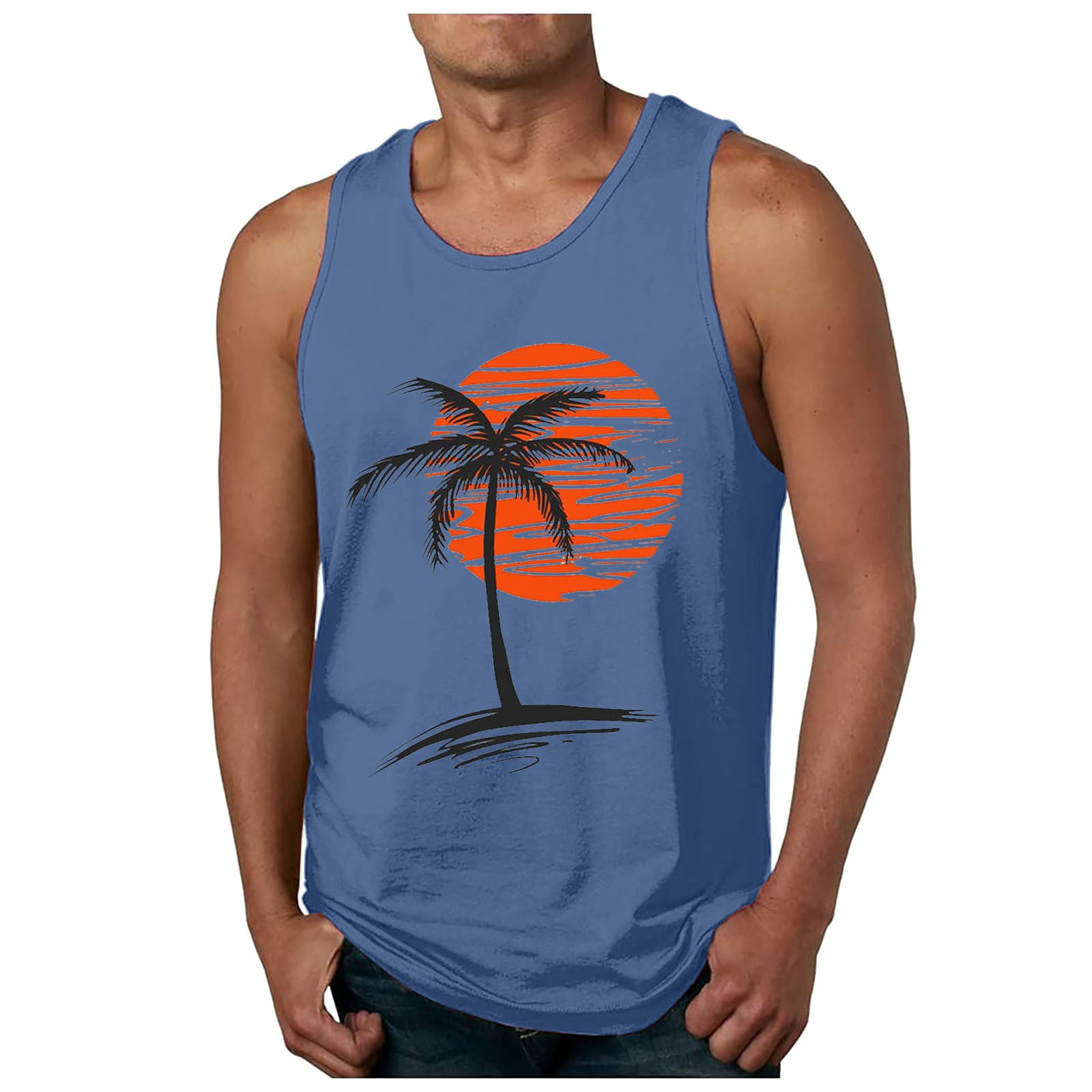 kpoplk Men's Tank TopsSleeveless Workout Muscle Shirt Athletic ...