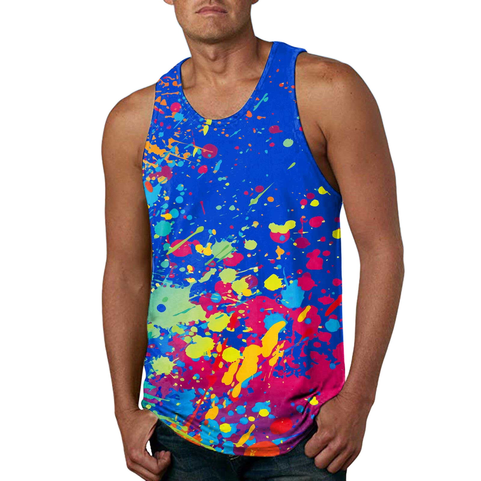 kpoplk Men's Workout Tank Tops Gym Bodybuilding Training Fitness ...