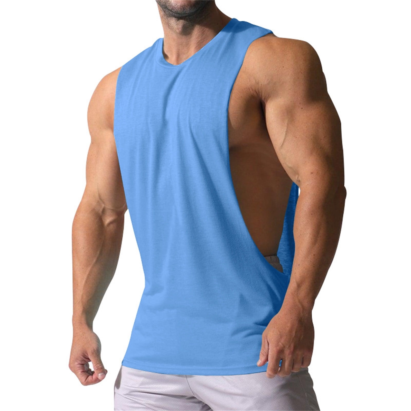 Kpoplk Mens Workout Tank Tops Gym Bodybuilding Training Fitness