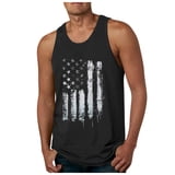 kpoplk Mens American Flag Tank Top 4th of July Shirt American Flag ...