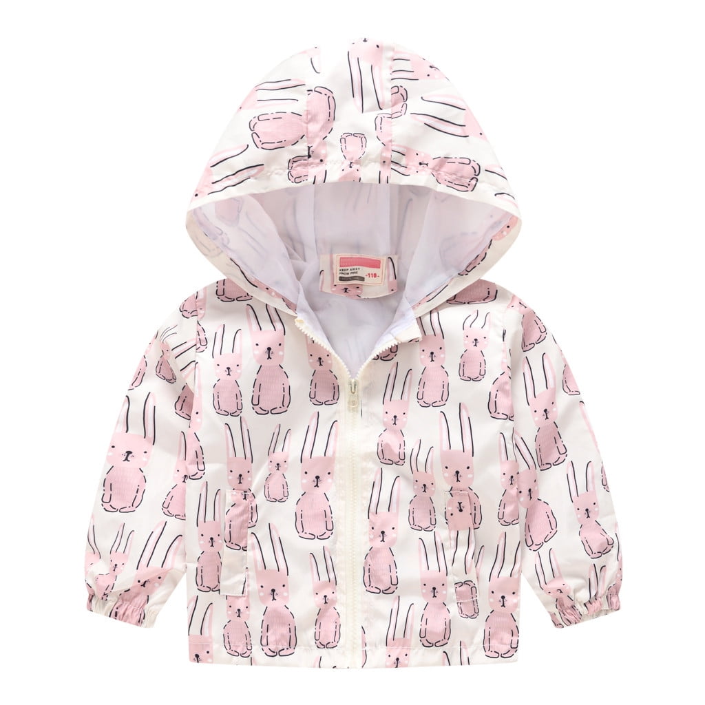 kpoplk Toddler Hooded Jackets for Kids Spring Windbreaker Hooded Rain ...