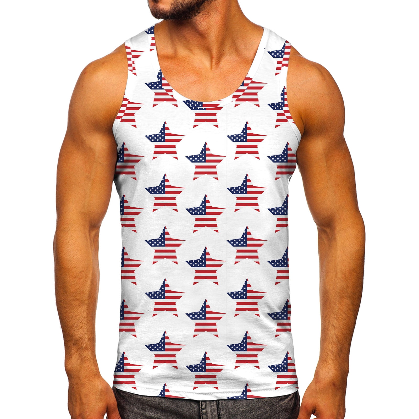 Kpoplk Workout Tank Tops For Men Muscle Gym Workout Shirt Gym