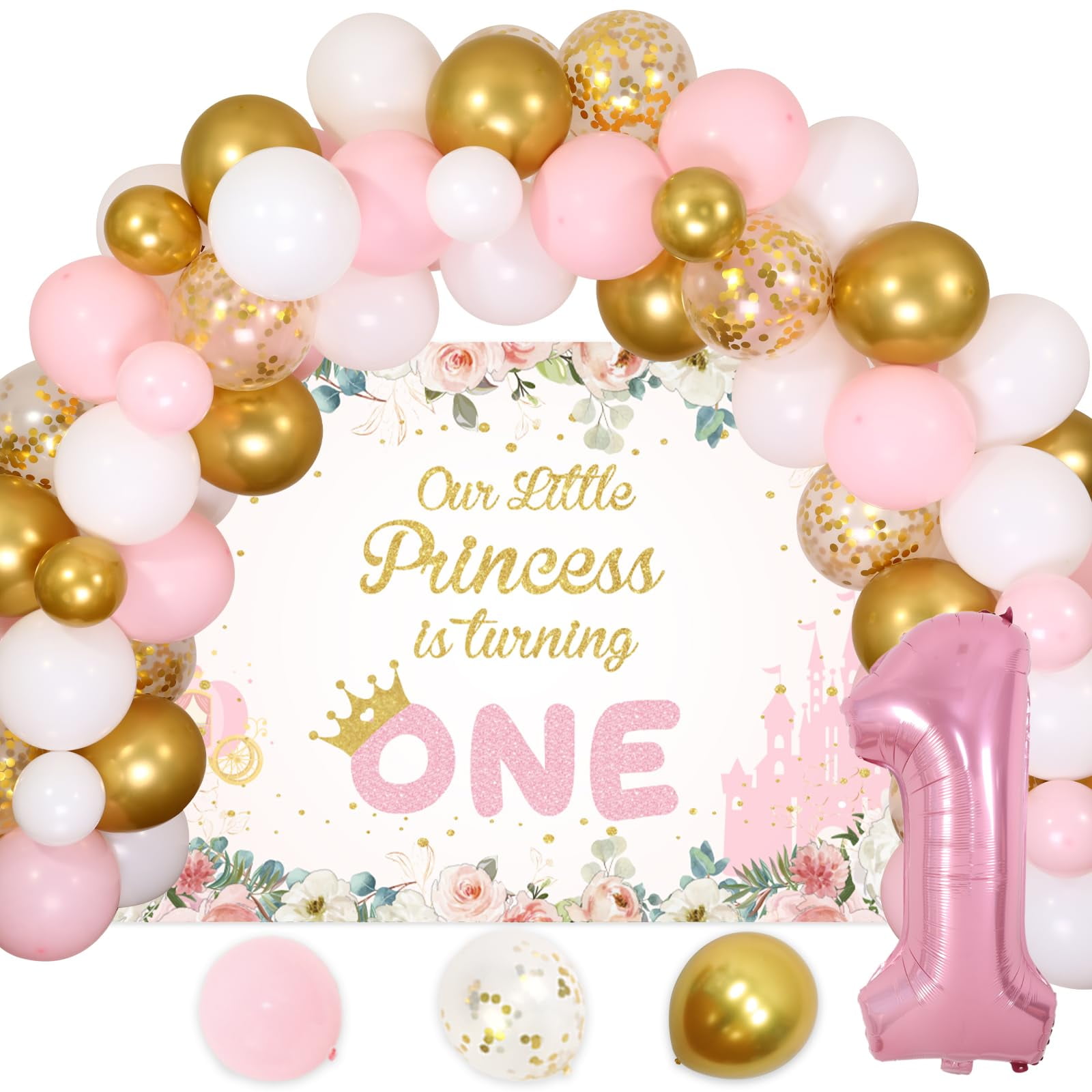 kreat4joy Little Princess 1st Birthday Decorations, BSL1 First Birthday ...