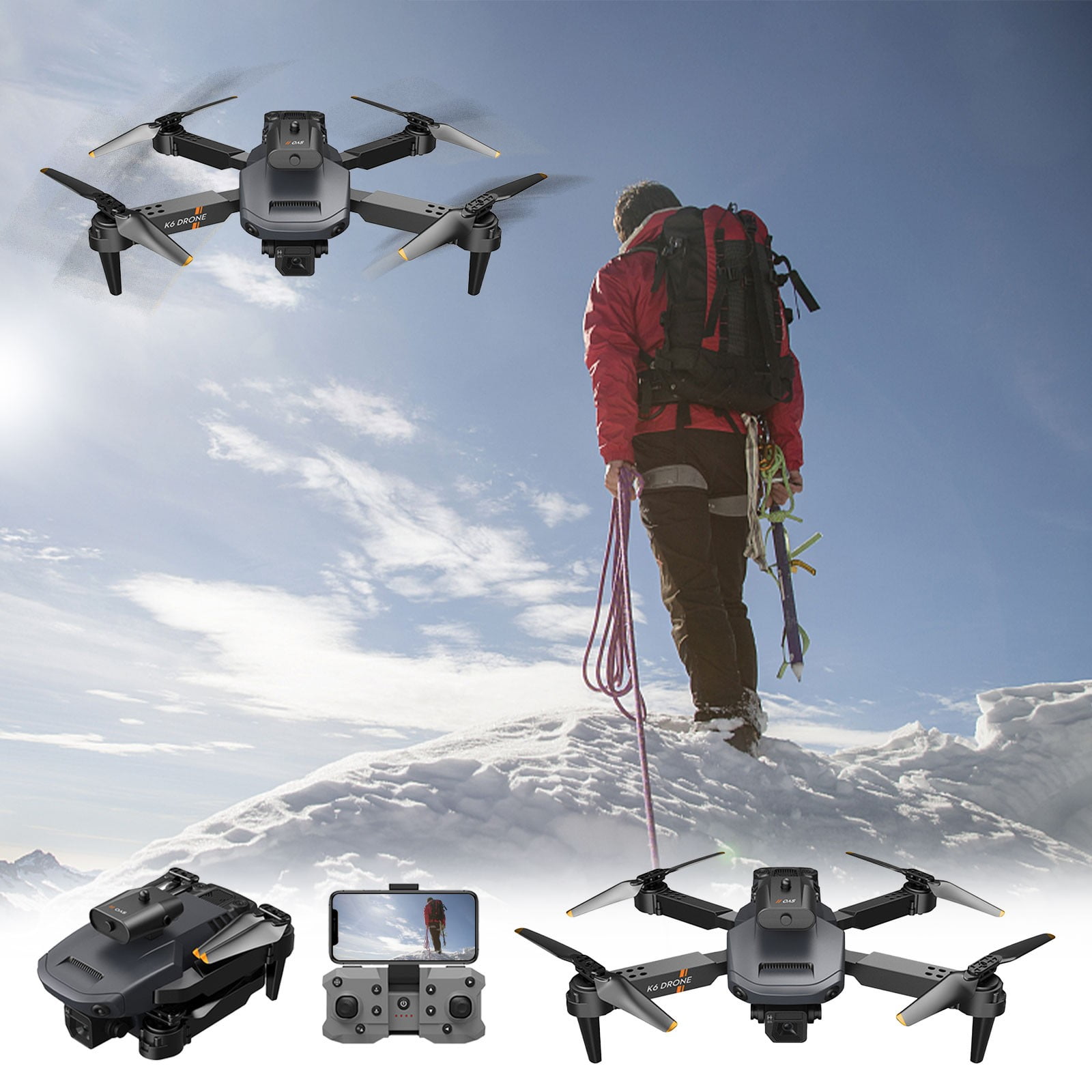 kttectoa Drones Gifts Drone with Camera for Adults Quadcopter with Auto ...