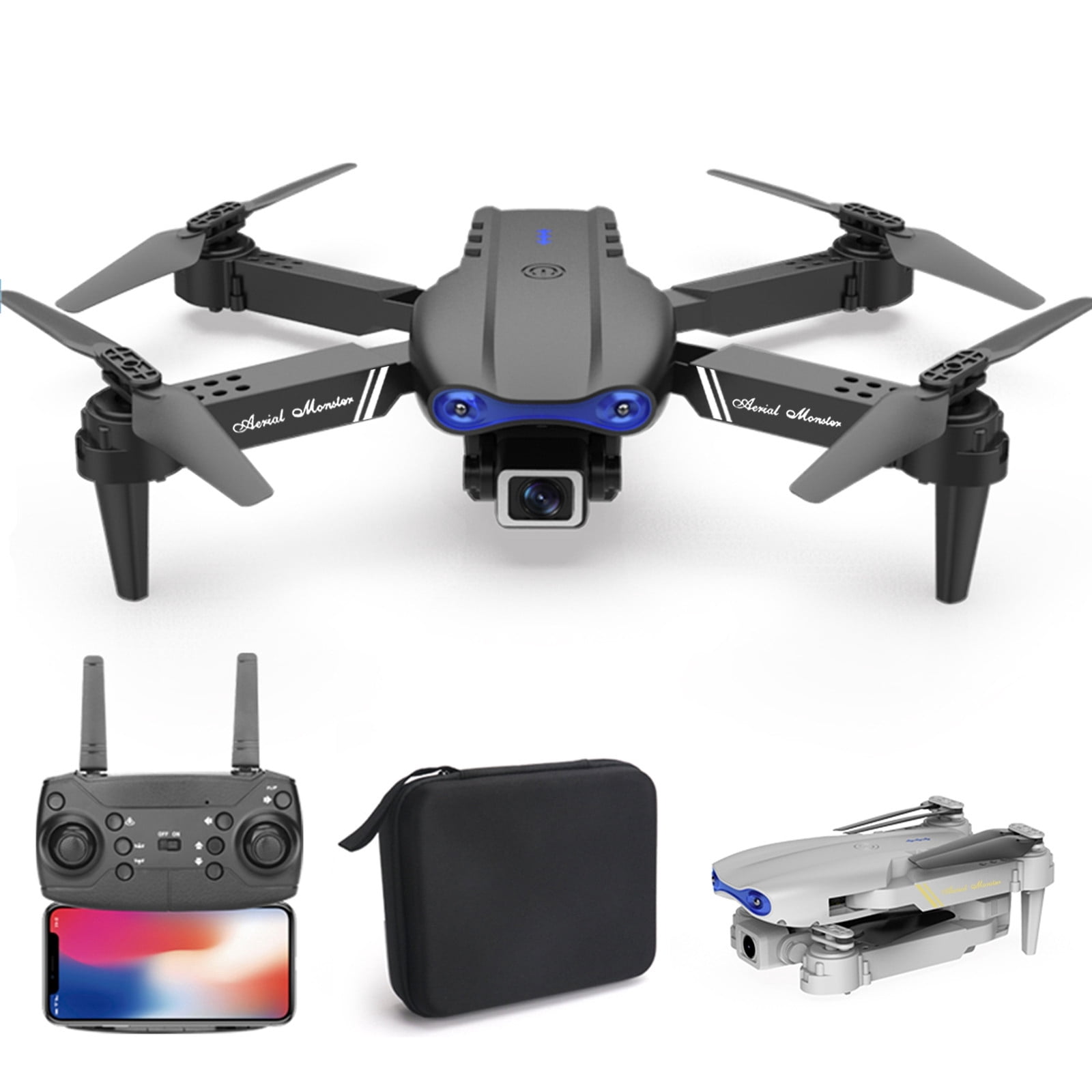 kttectoa Drones Gifts Drone with Daul 4K HD FPV Camera Remote Control ...
