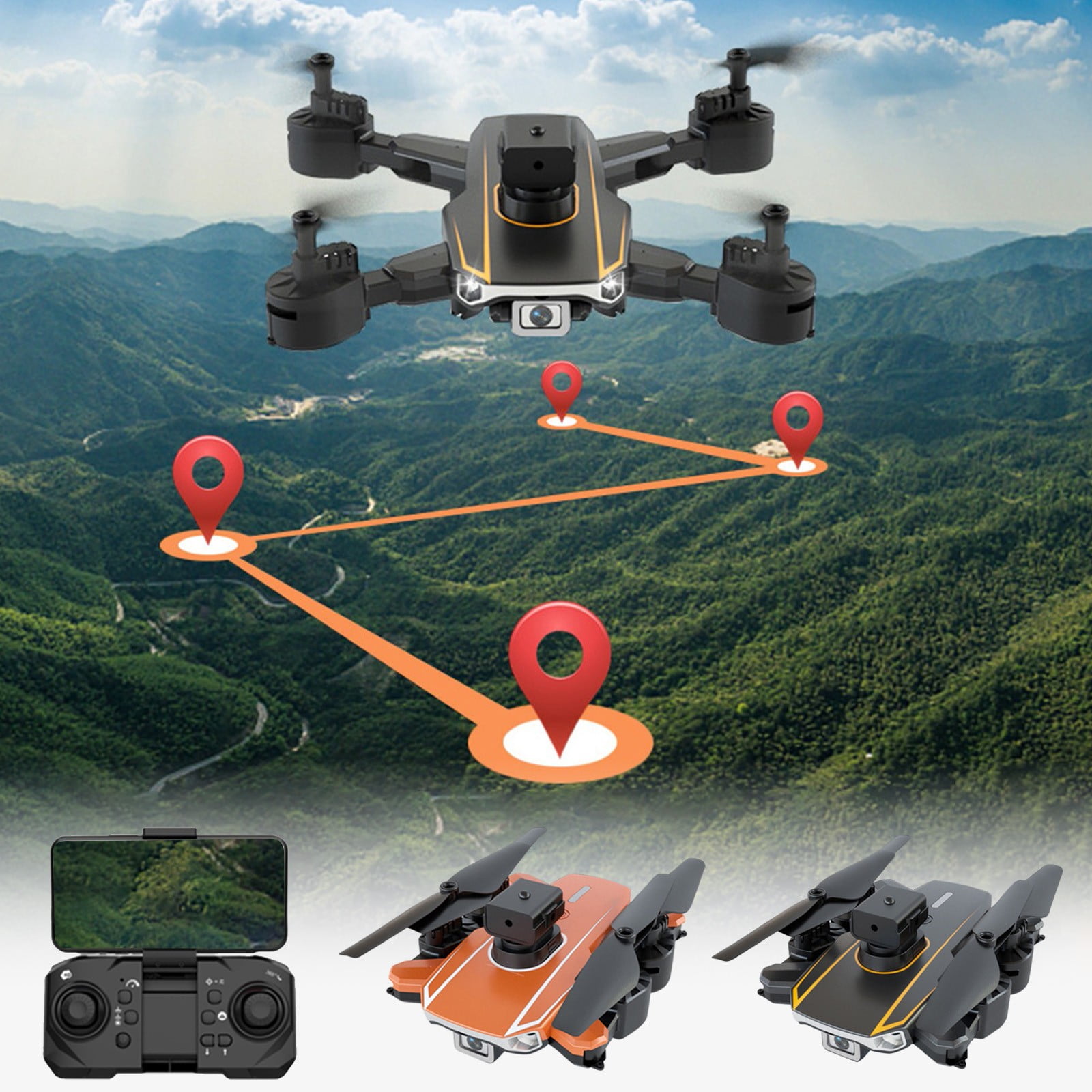 kttectoa Drones Gifts Drone with Dual 4K HD FPV Camera Remote Control Toys Gifts for Boys Girls ...