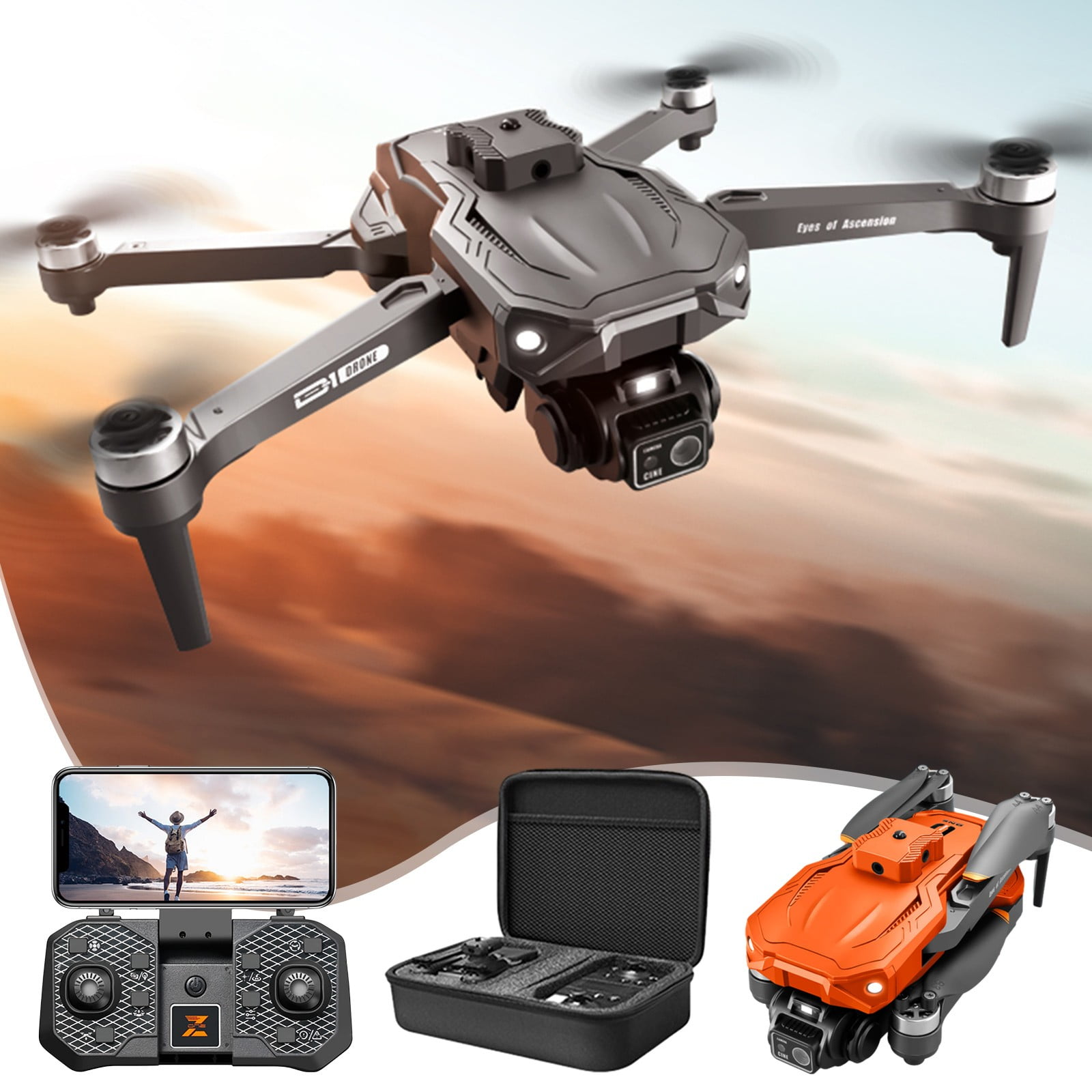 kttectoa Drones Gifts FPV Drone with ESC Camera Brushless Motor Drones ...