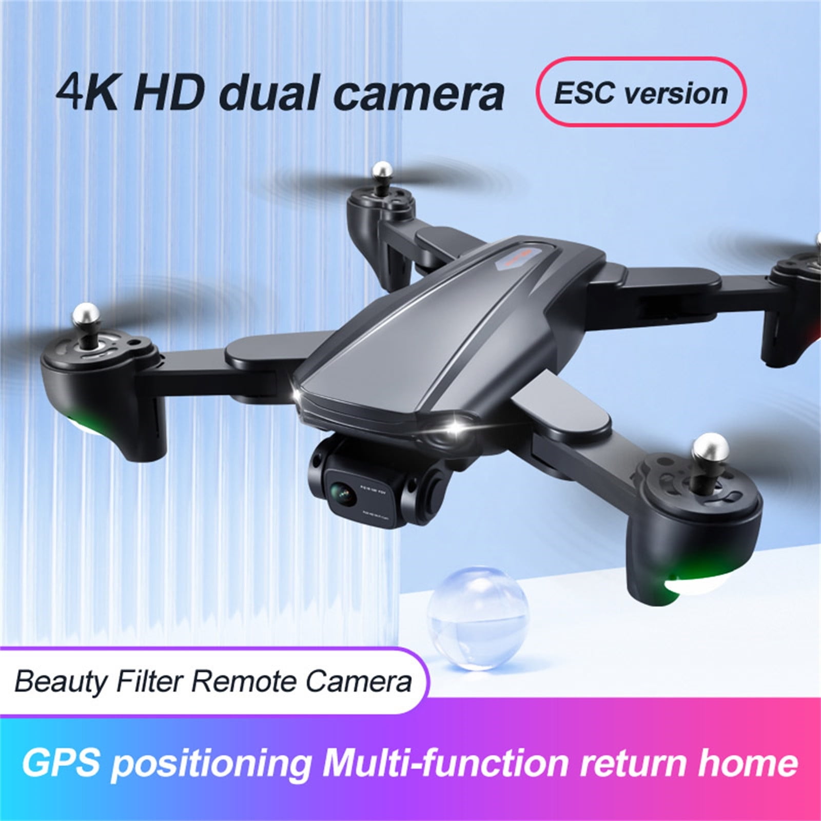 kttectoa Drones Gifts R20 2.4Ghz 4CH Hold WiFi Upgrade HD 4K Camera RC ...