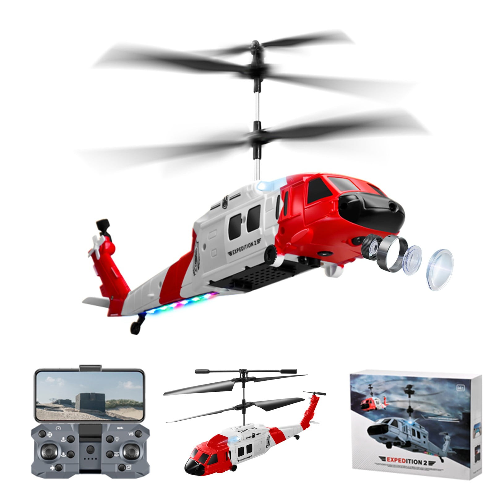 kttectoa Drones Gifts Remote Control Helicopter Obstacle Avoidance with ...