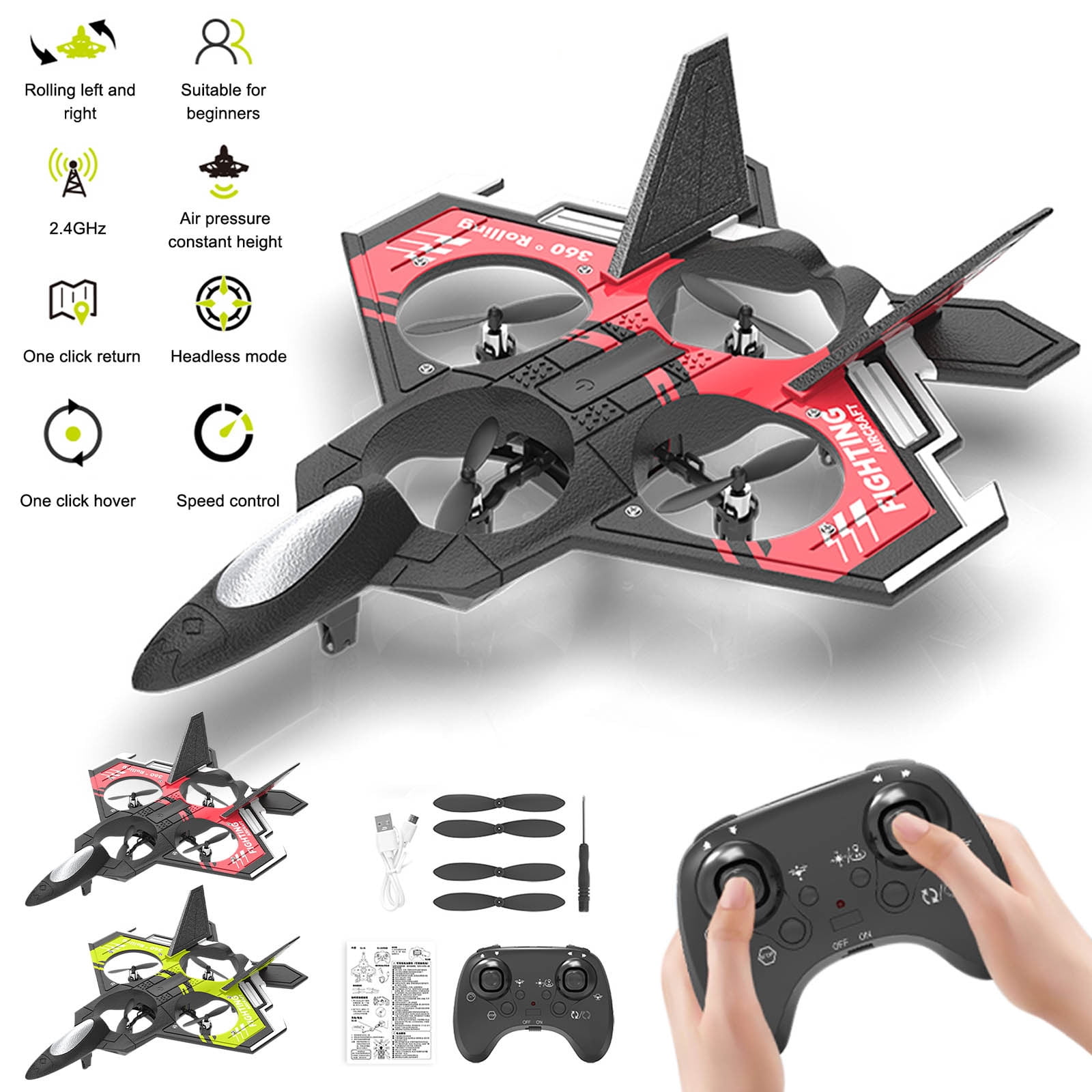 kttectoa Drones Gifts UAV Aircraft Fixed Wing Foam Aircraft Airplane 2 ...