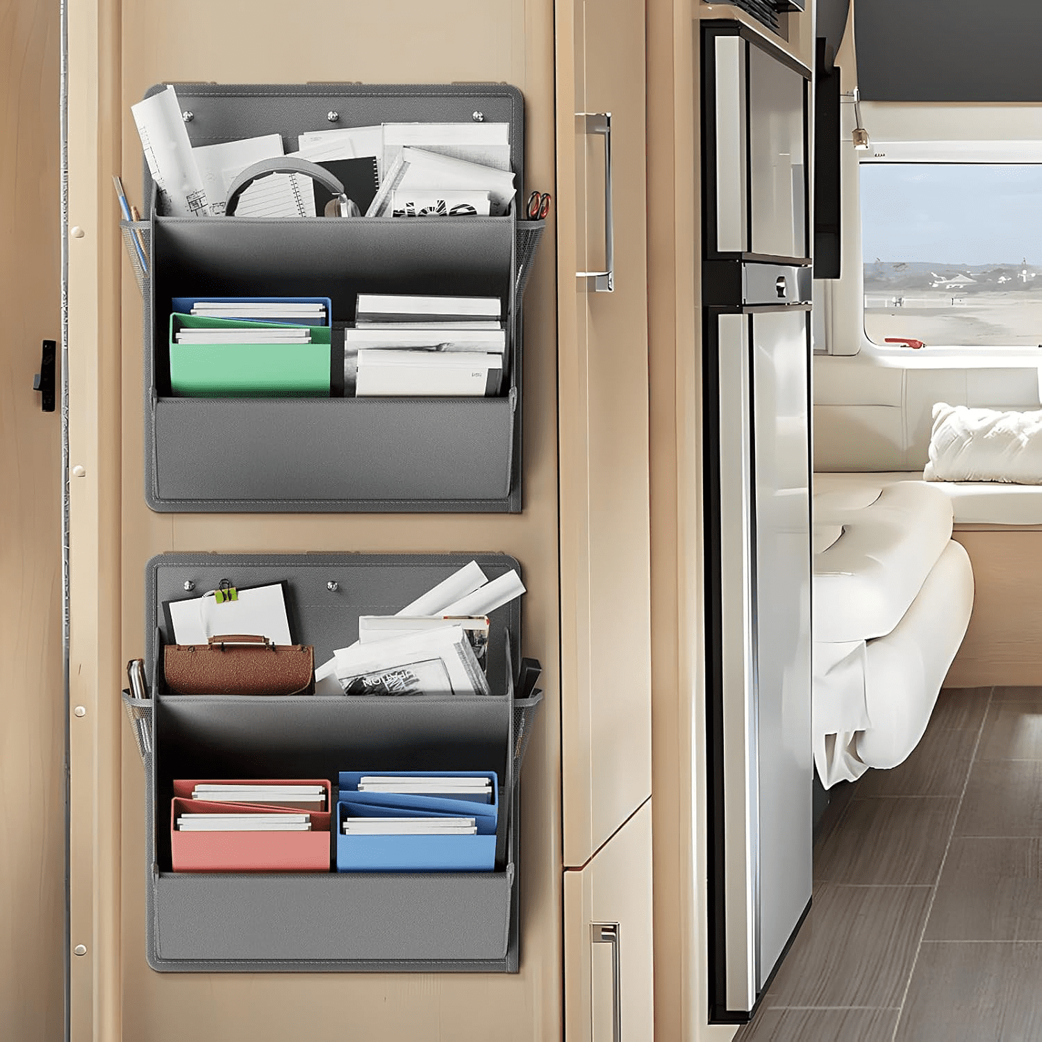 kuhgdbv 2 Pack RV Shoe Storage with Sticky Adhesive Tape Over the Door ...