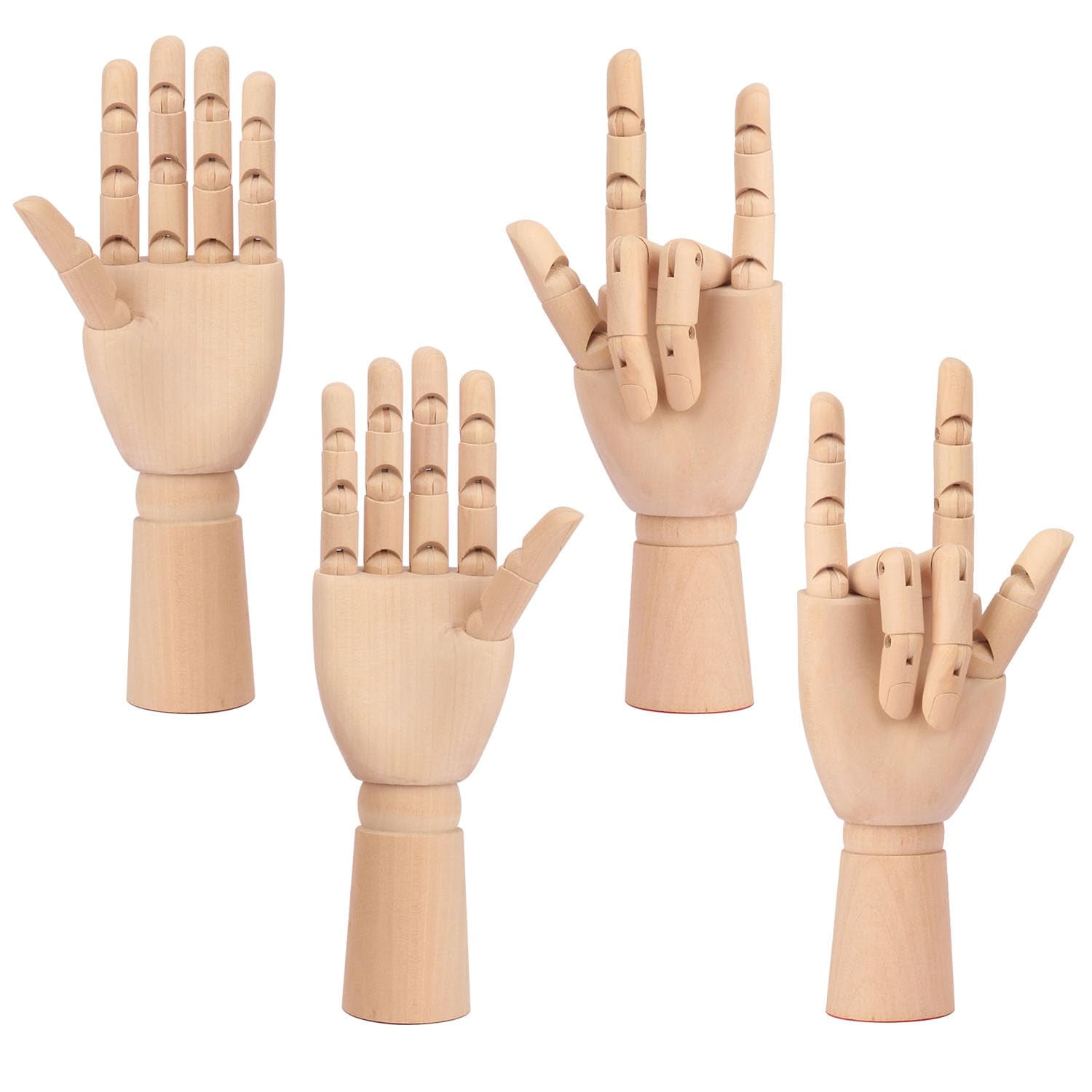 kukmakri 4 PCS 10 inch Hand Model Wooden Mannequin Hand for Drawing ...