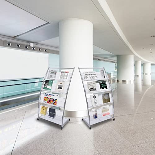 kunghei-Rolling Magazine Rack, Floor Standing Brochure Display Stand ...