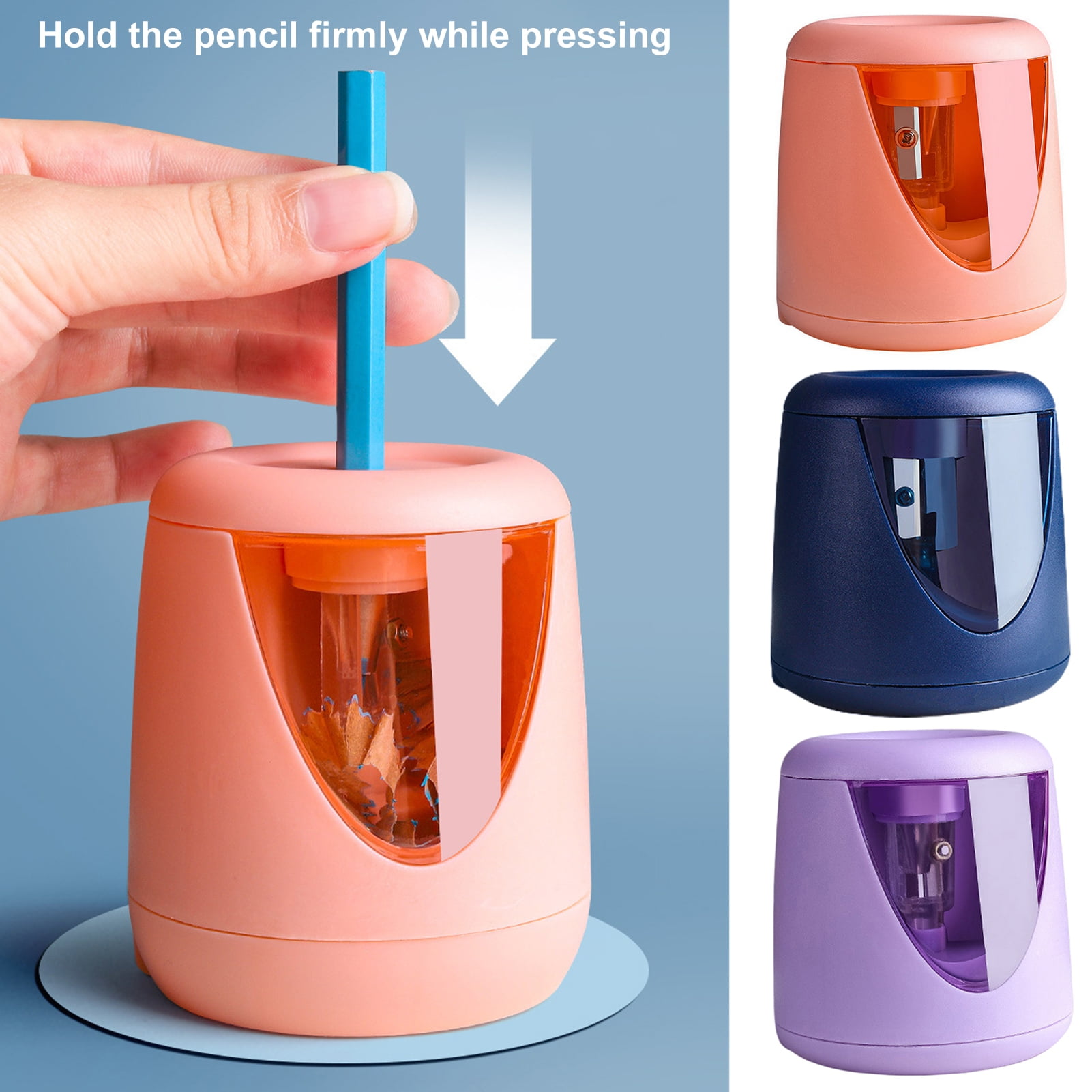 kuorak Pencil Sharpener Battery Operated Compact Size Transparent ...