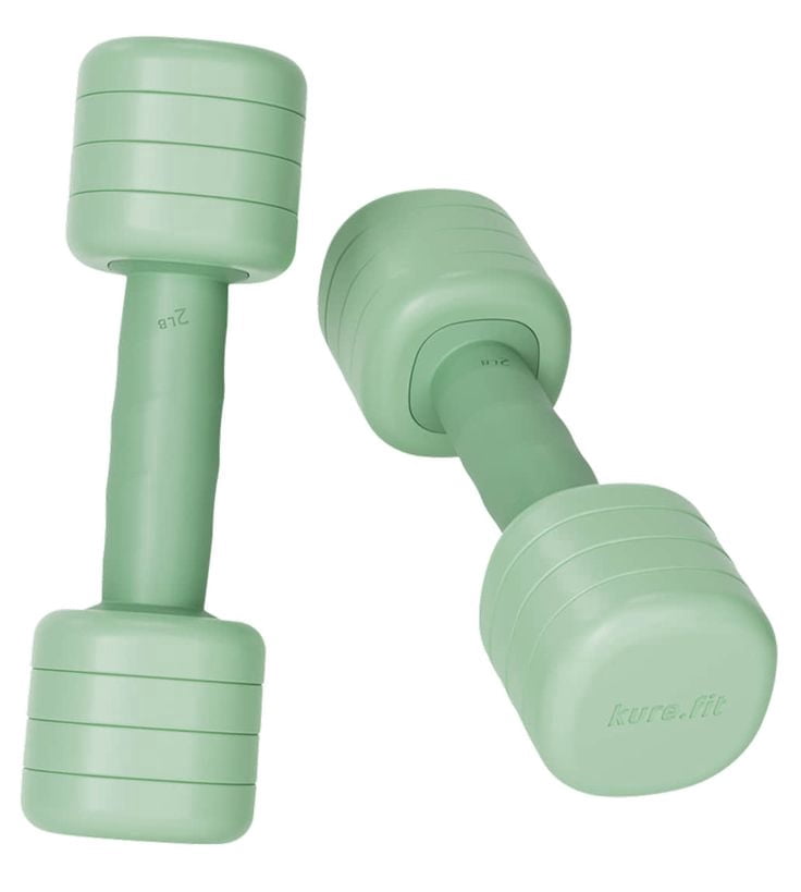 kure.fit Adjustable Dumbbell Set, Light Hand Weights for Women with One ...