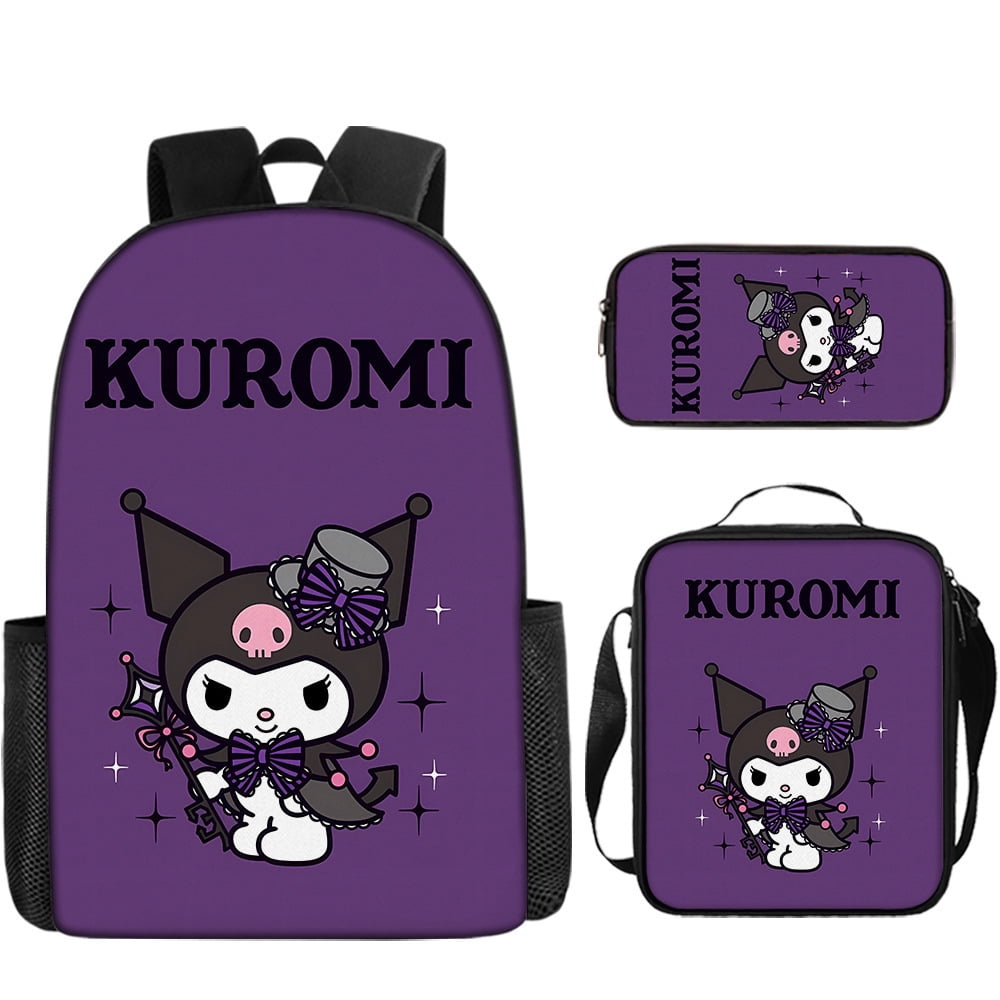 kuromi Backpack| Gamer Black Rucksack | Green Creeper Zombie Skeleton ...