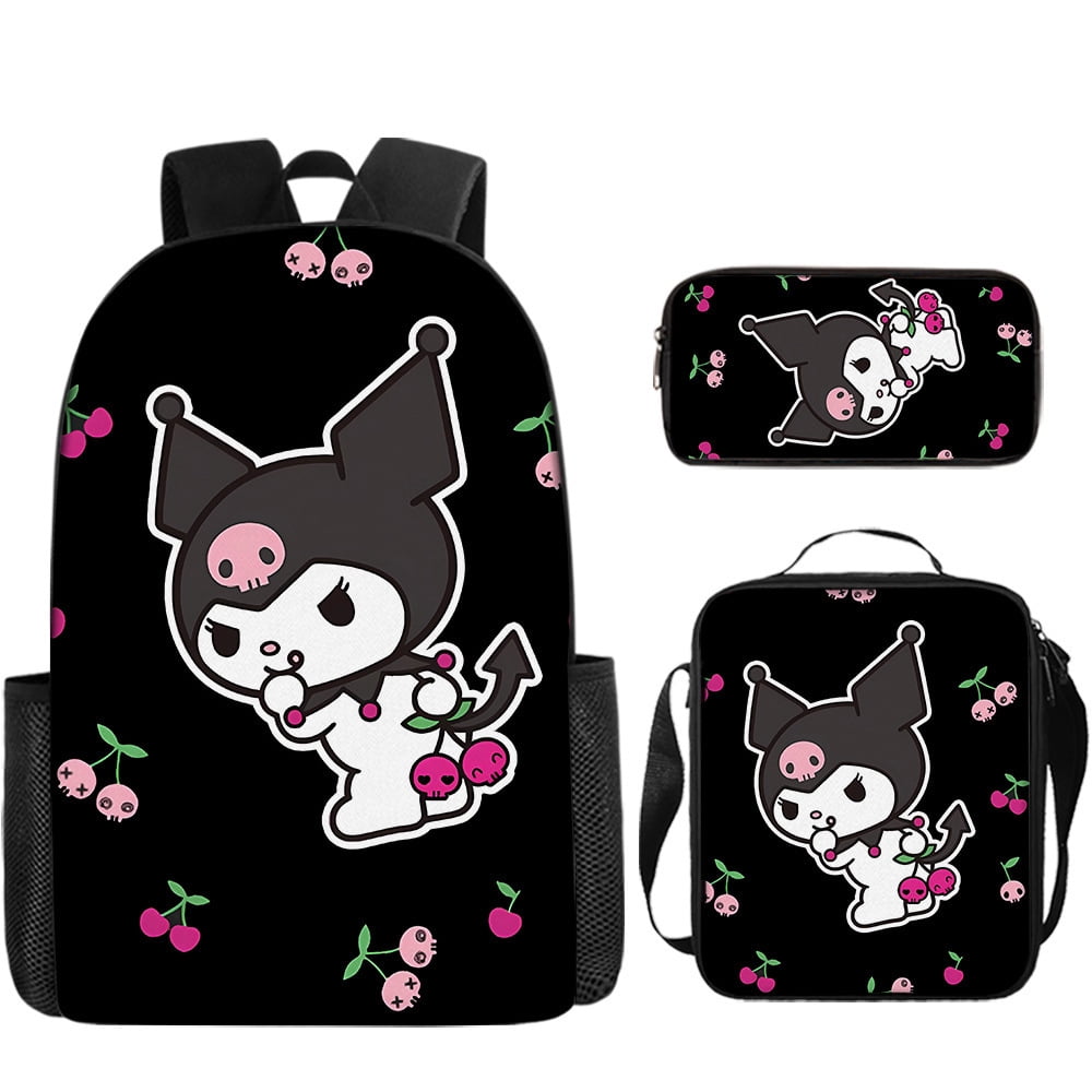 kuromi Backpack| Gamer Black Rucksack | Green Creeper Zombie Skeleton ...