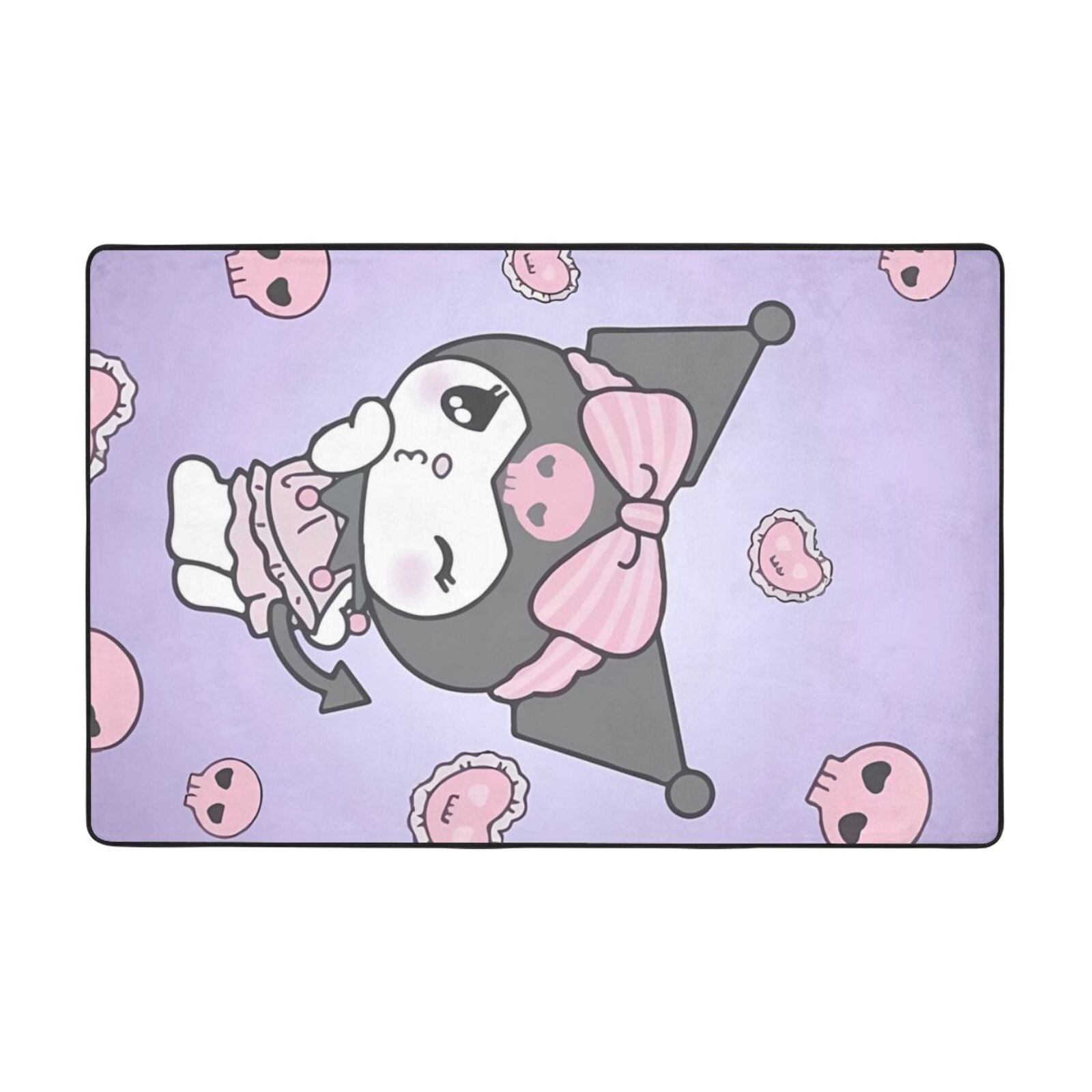 kuromi Gamer Rug Room Non-Slip Gaming Rug Cool Graffiti Gaming Carpet ...