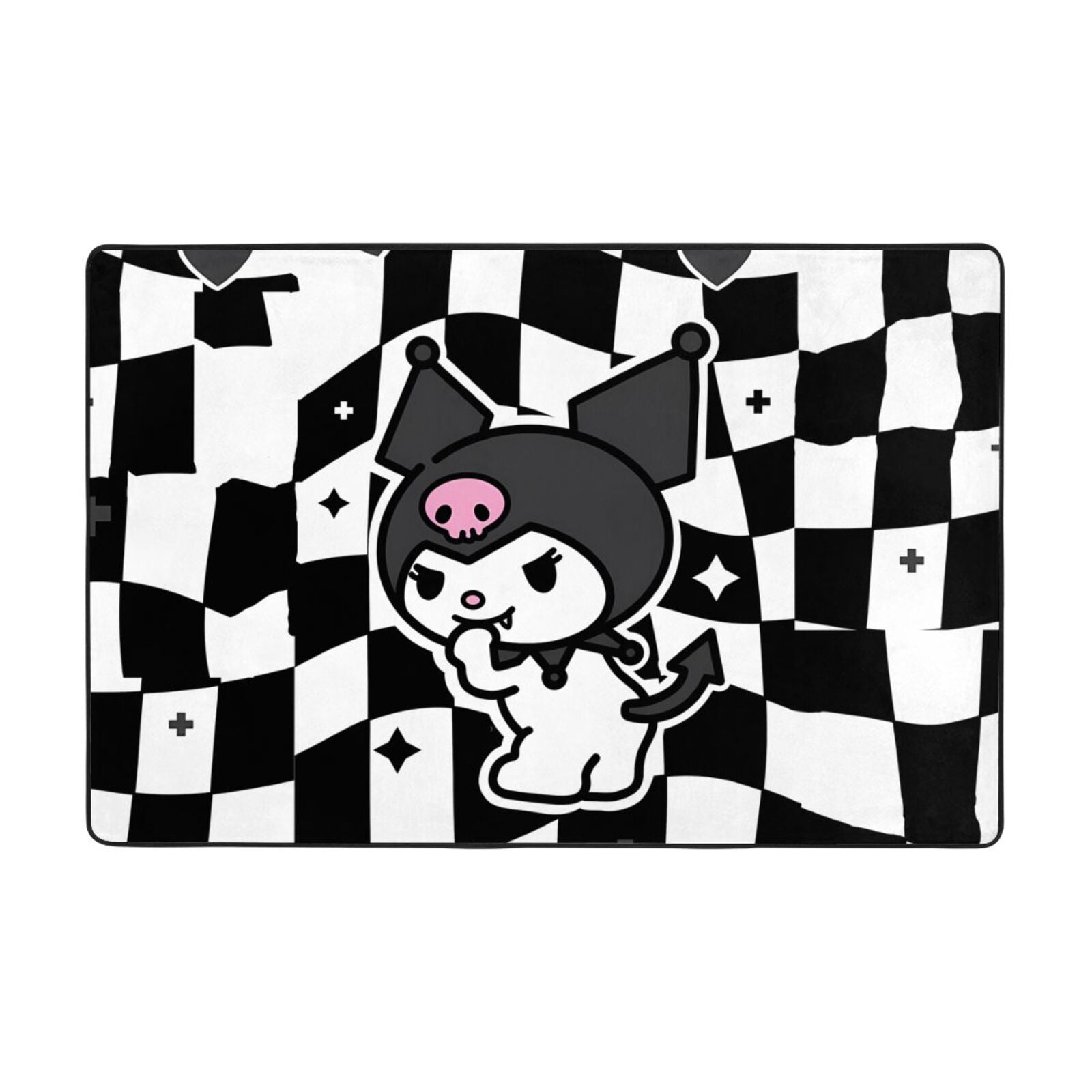 kuromi Gamer Rug Room Non-Slip Gaming Rug Cool Graffiti Gaming Carpet ...