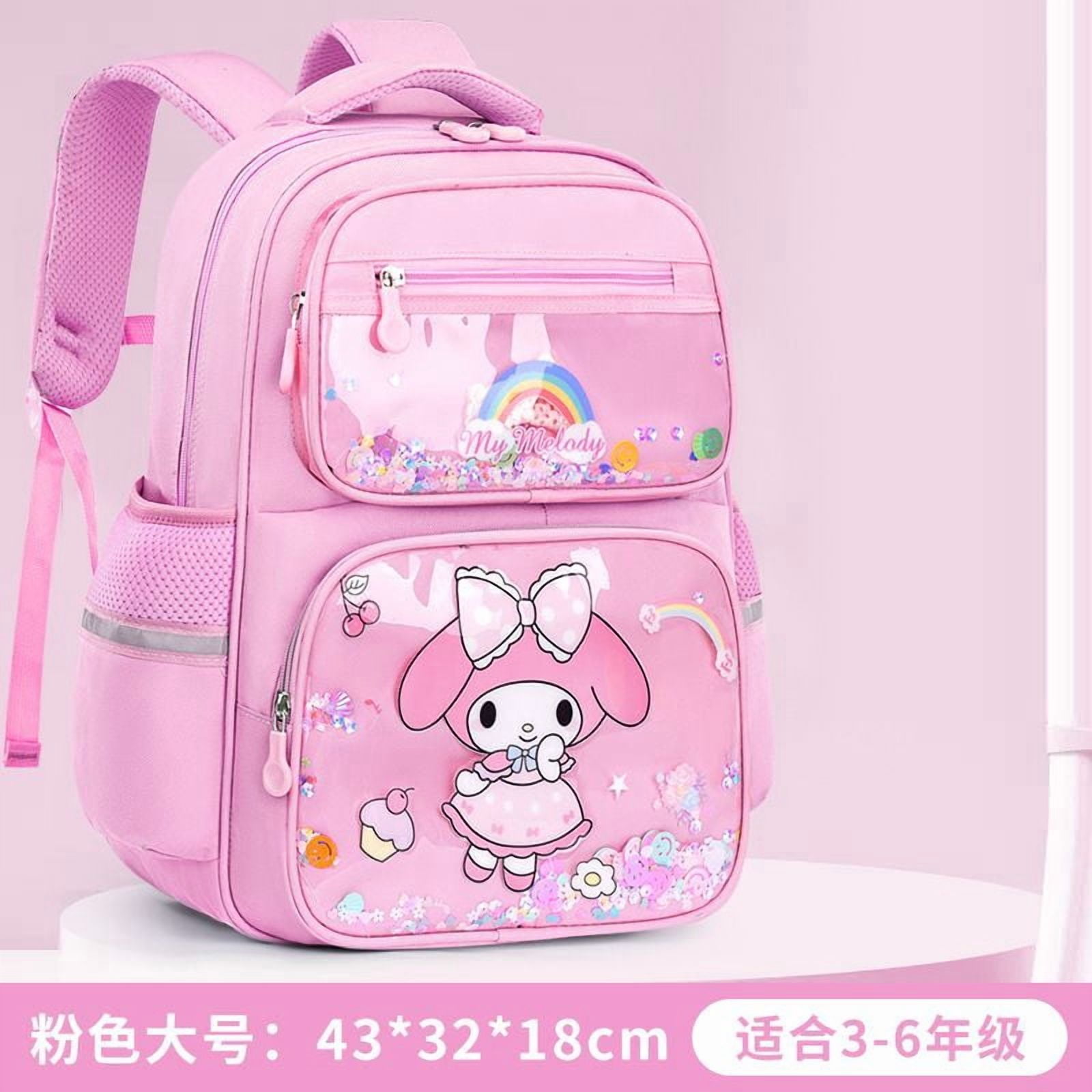 kuromi My melody Cinnamoroll cartoon school bag large capacity multi ...