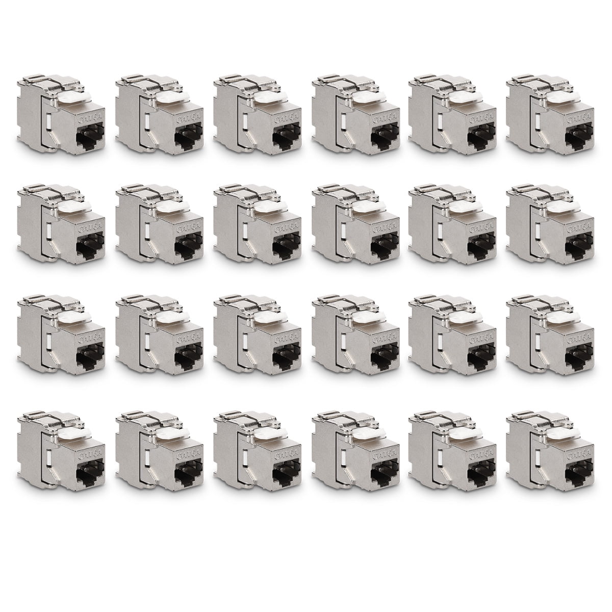 kwmobile Keystone Module Jacks - 24 Piece CAT6A Shielded Keystone Jack ...