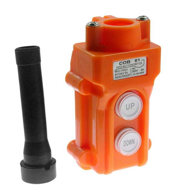 kydely Waterproof Pendant Control Pushbutton Switch for Hoist Crane Up-Down COB-61 Fast ...