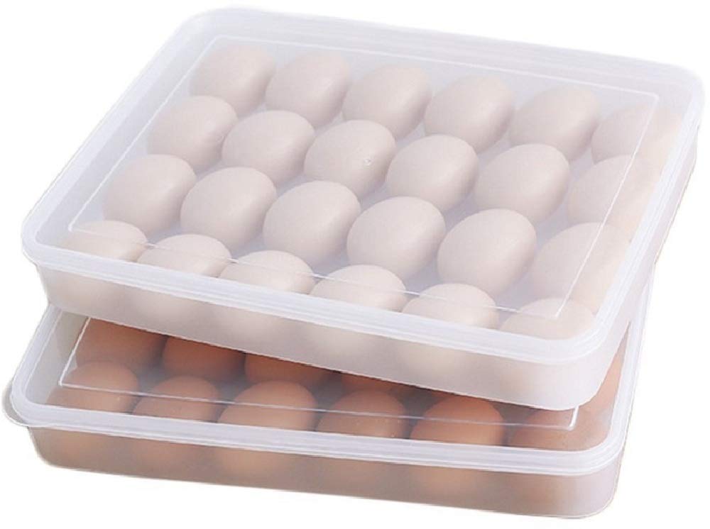 kytaste Insasta Egg Container Dispenser Box with Lid for 2 Dozen Eggs ...