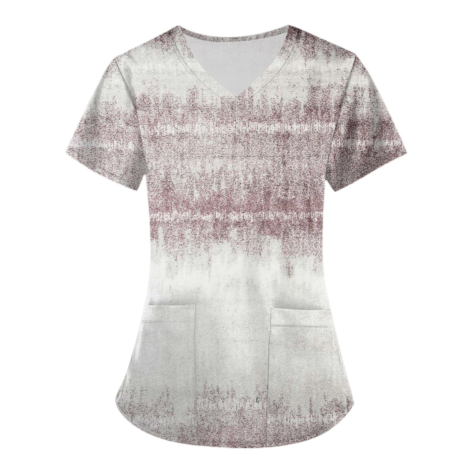 kytmyeq Women's Fashion Short Sleeve With Pocket Workwear Colour Block ...