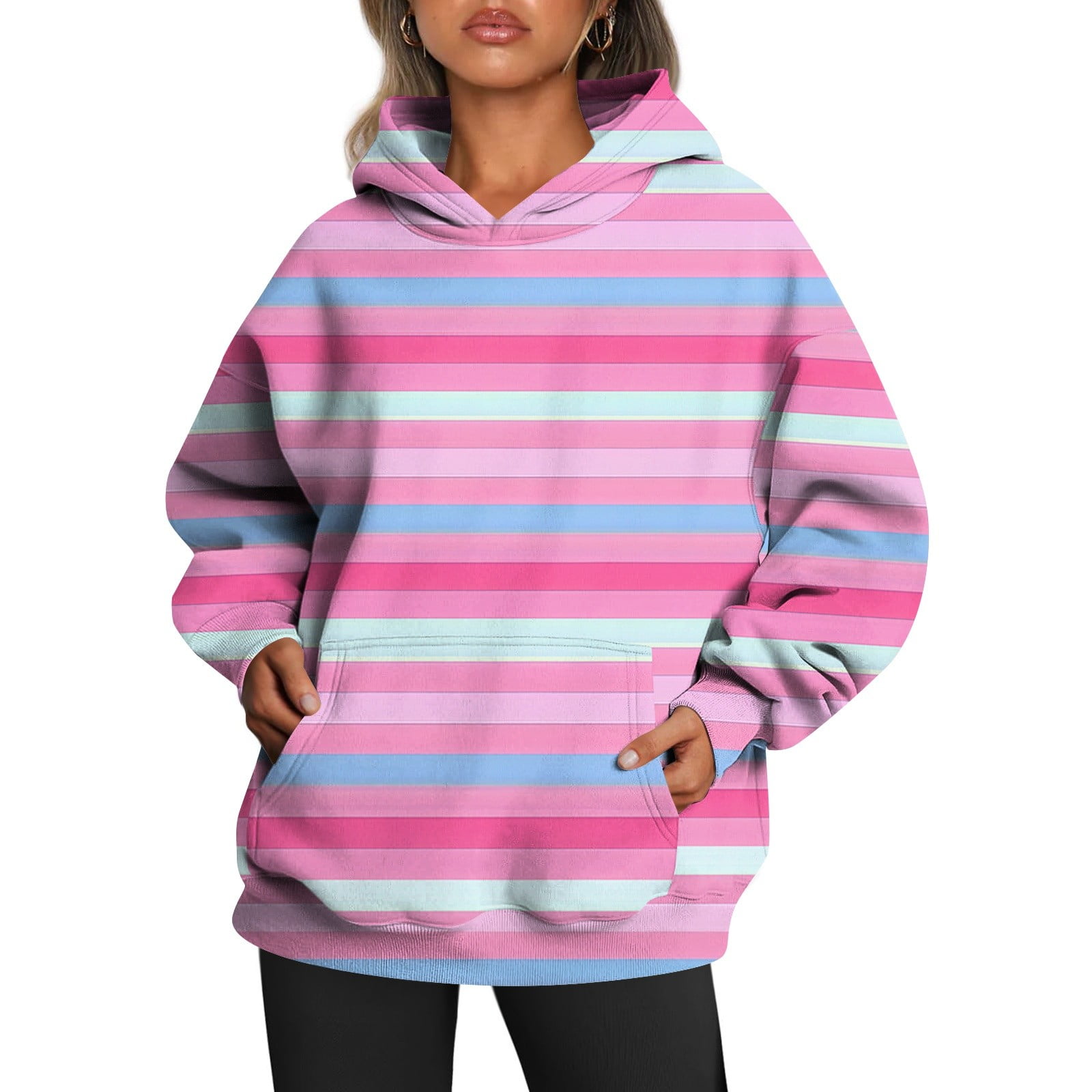 kytmyeq Womens Oversized Hoodies Sweatshirts Long Sleeve Printing ...