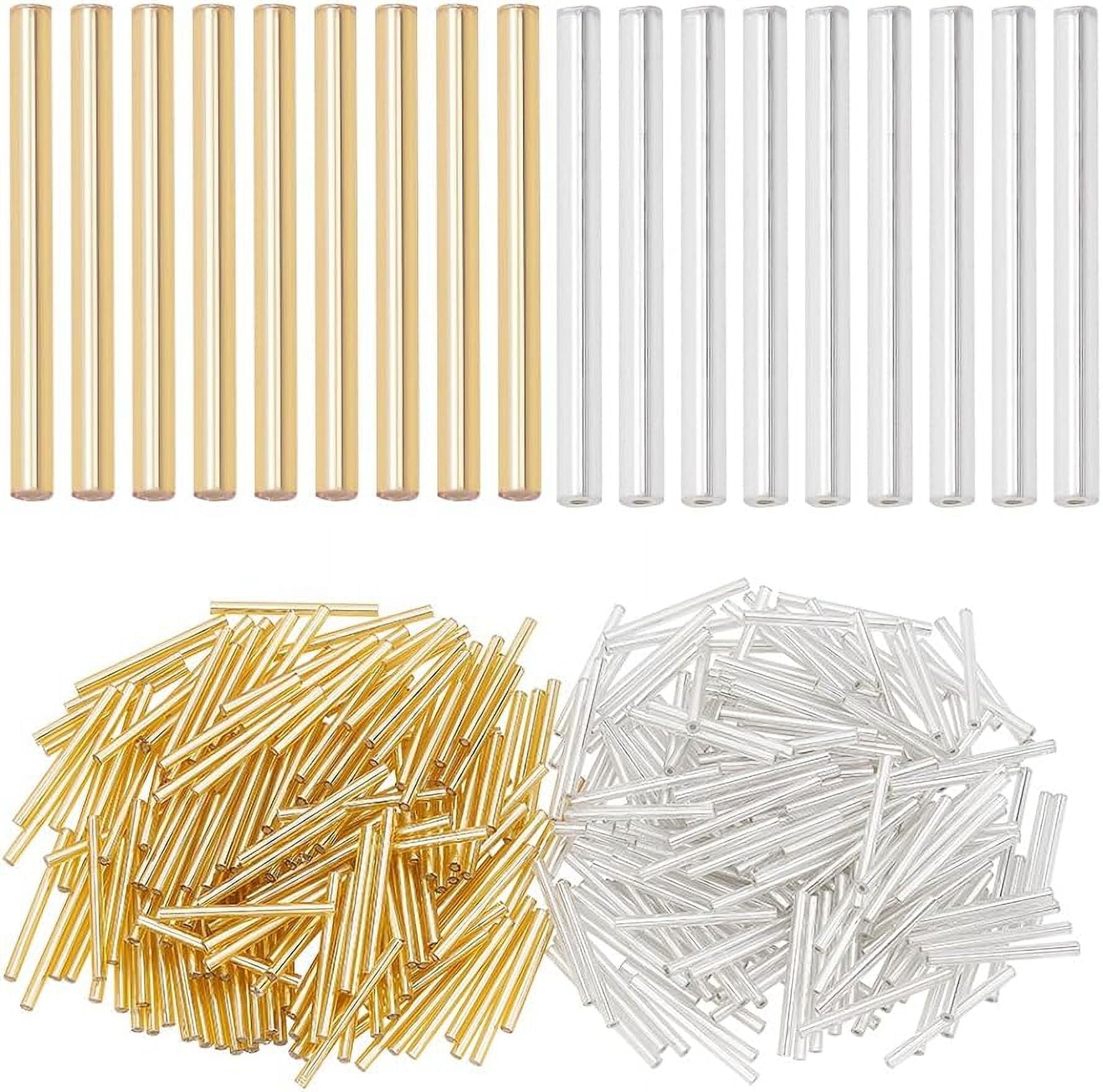 l 400pcs Extra Long Bugle Beads 31~34mmx3mm Glass Bugle Beads Tube Seed ...
