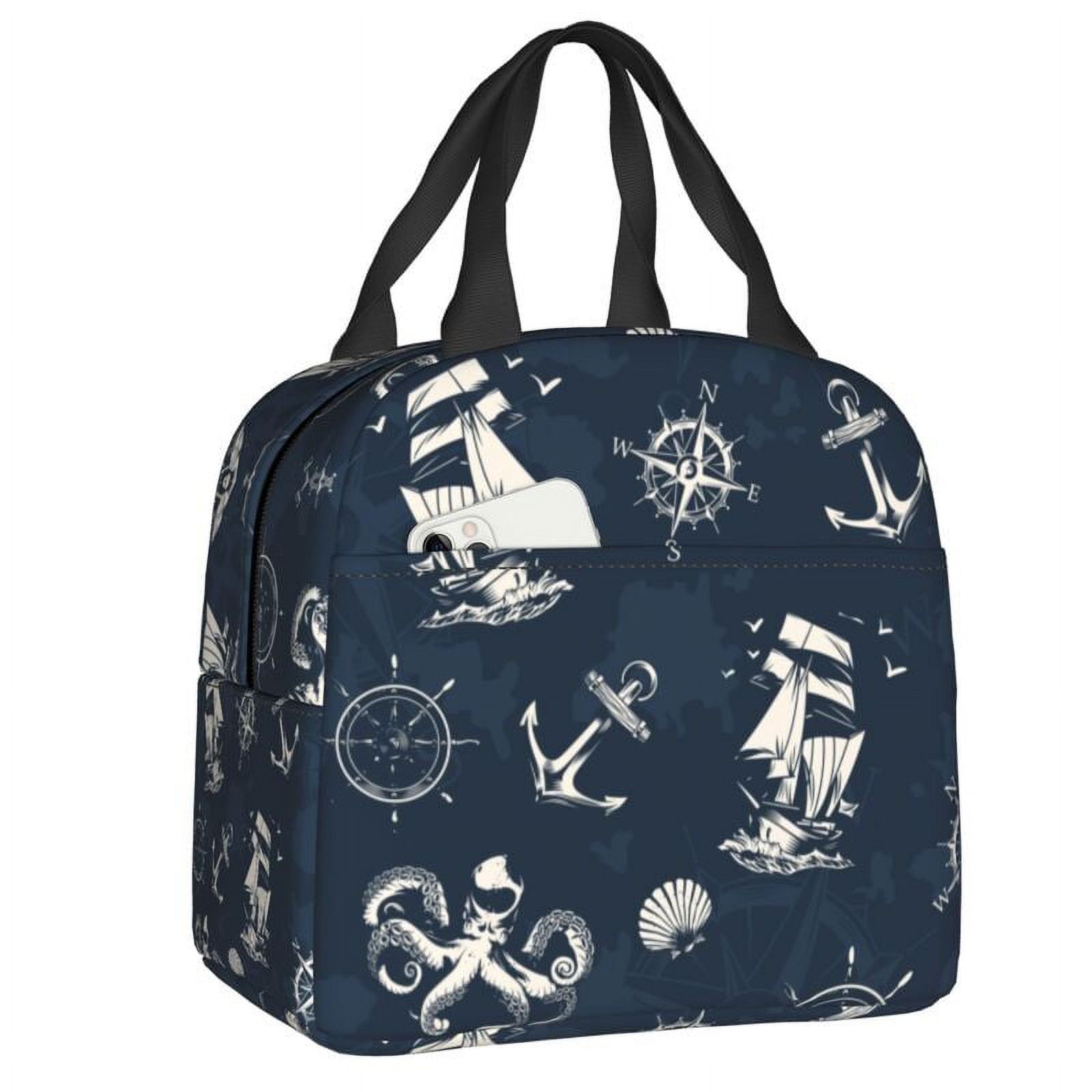 l Blue Anchors Blue White Stripes Lunch Boxes Multifunction Sailing ...