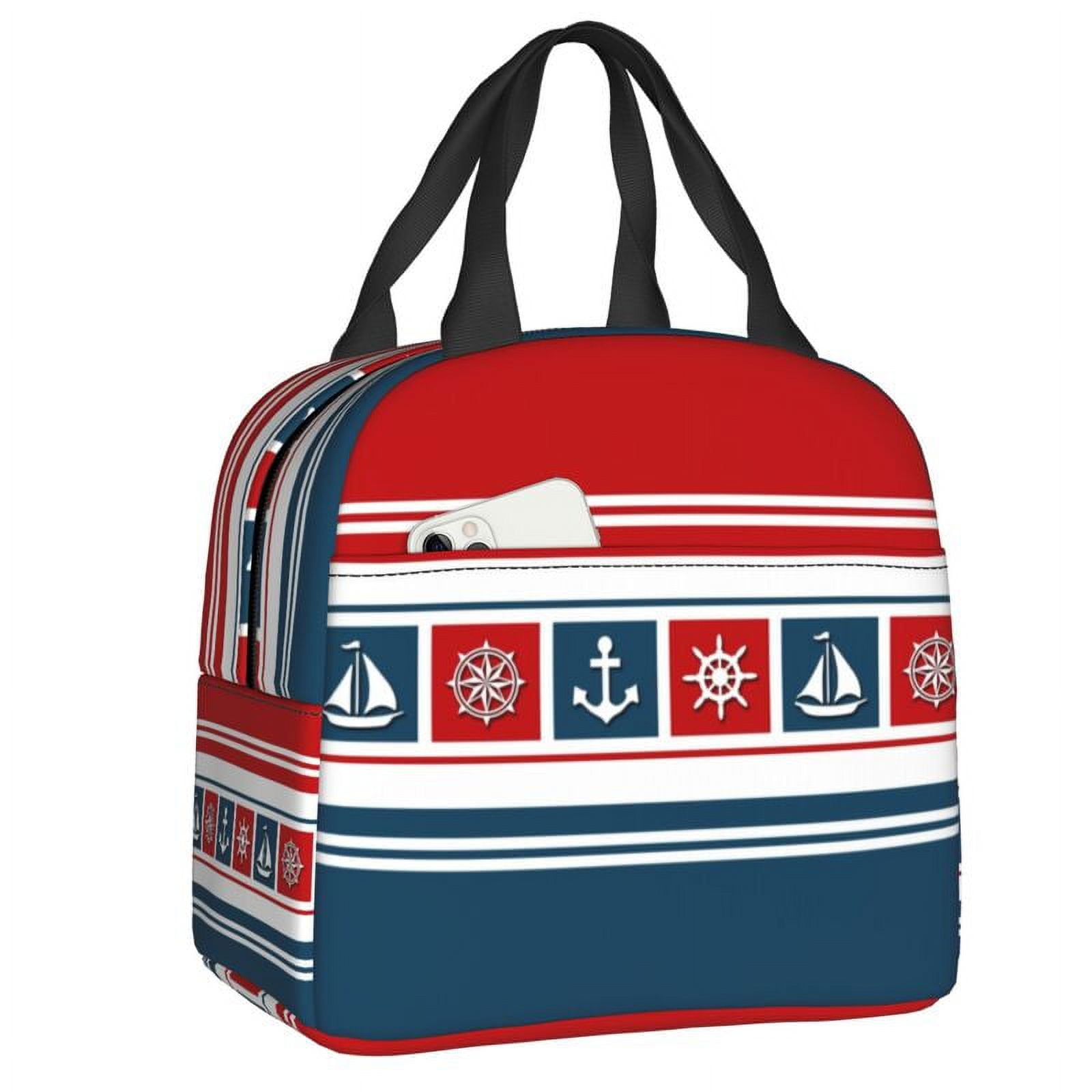 l Blue Anchors Blue White Stripes Lunch Boxes Multifunction Sailing ...