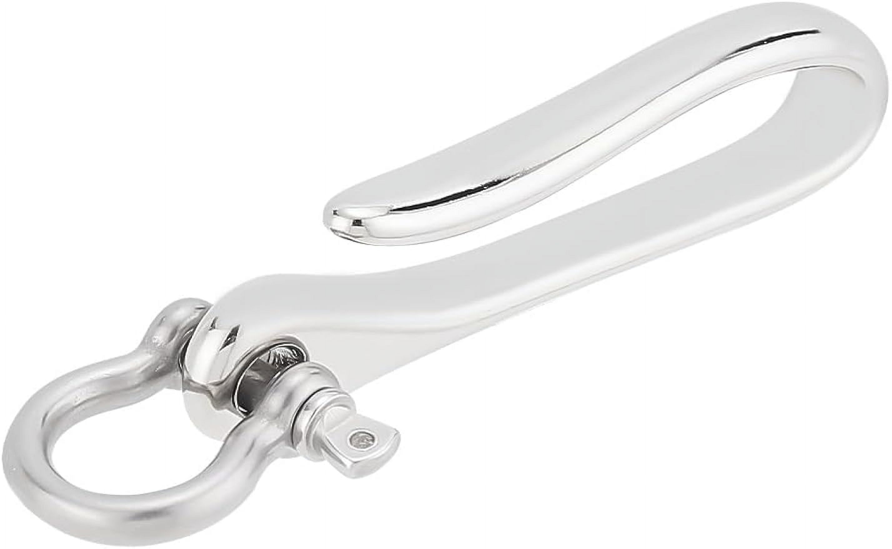 l Fish Hook Keychain Brass Key Ring Platinum Solid U Shape Key Hook ...