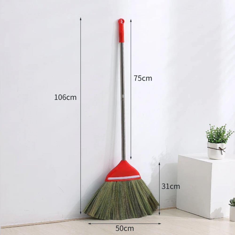 l Plant Material Broom And Dustpan Set for Home Use Tall And ort People ...
