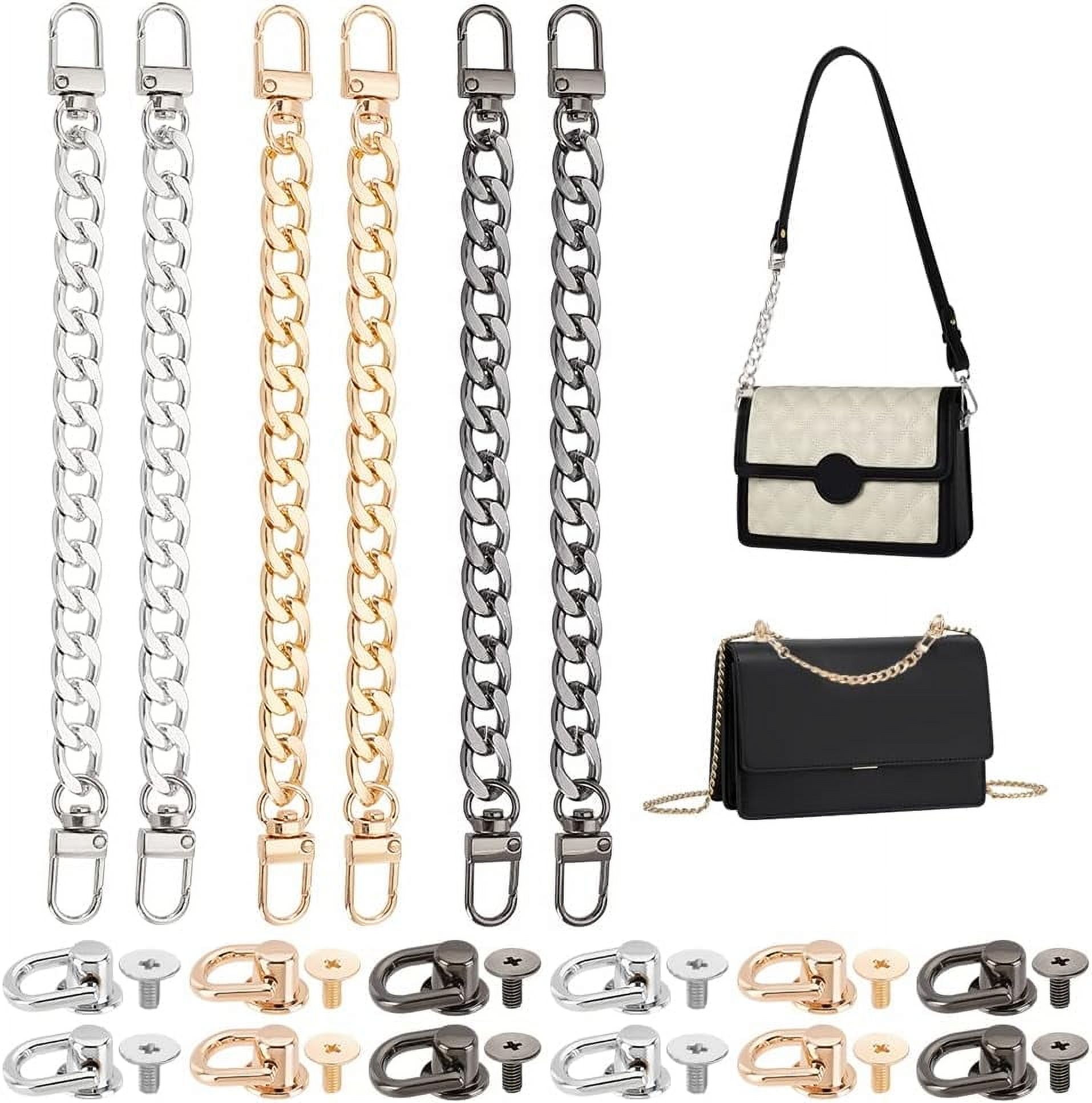 l Purse Chain Strap D Ring Rivets Set 3 Colors 6 pcs Purse Strap ...