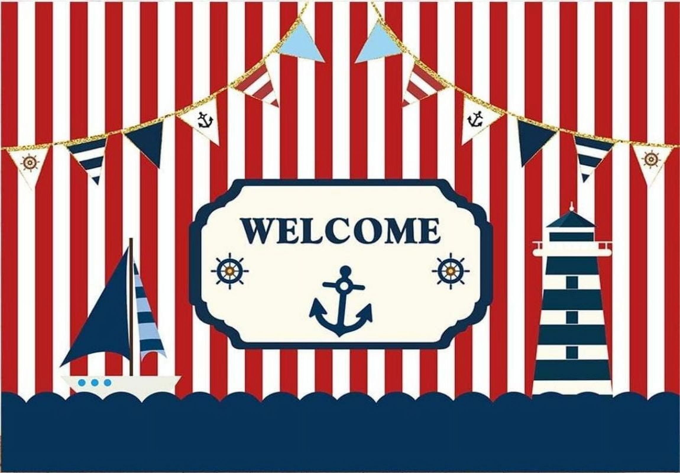 l Rudder Party Custom Birthday Backdrop Background Sailing Photography ...