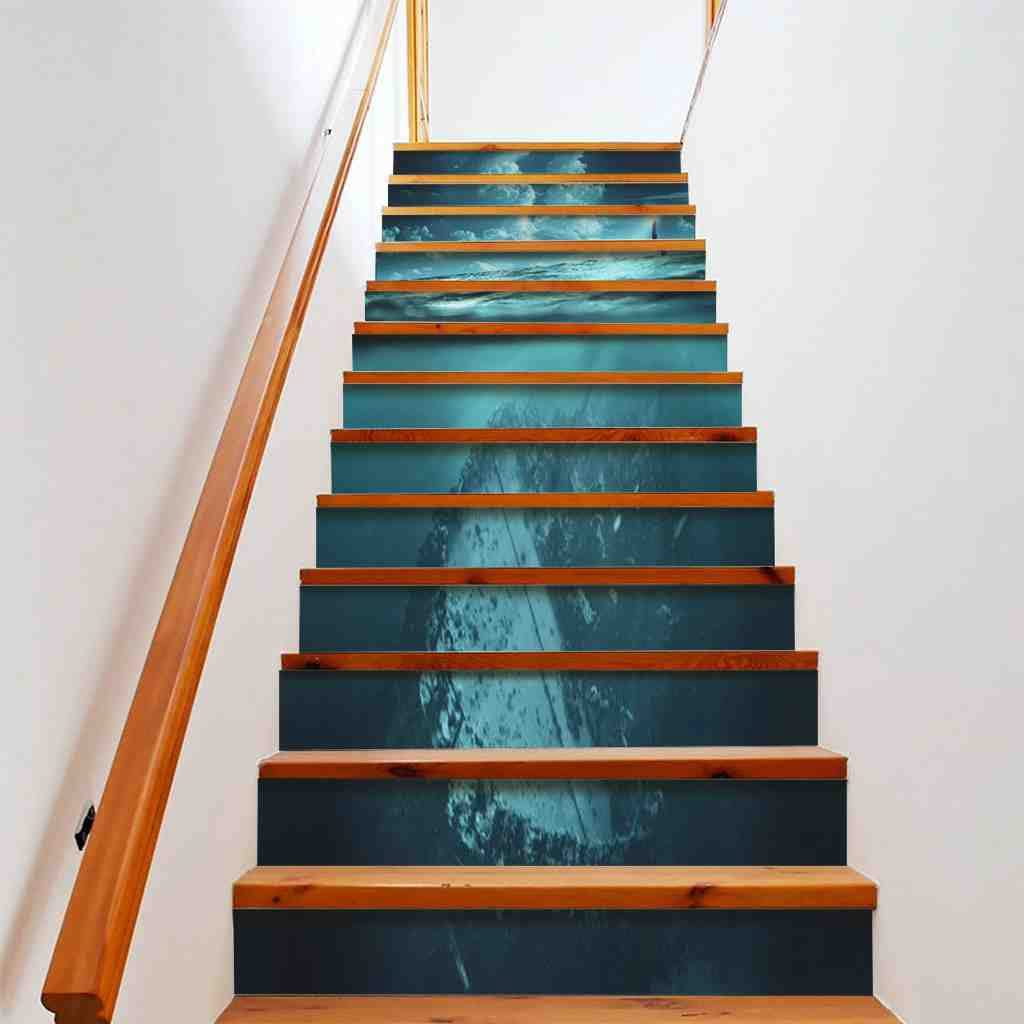 l Sailboat Stair Stickers Ocean Adventure Staircase Decals Sea Voyage ...