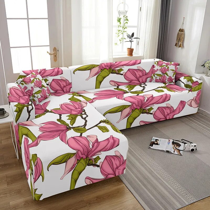 l Shape Stretch Slipcovers Sectional Elastic Sofa Cover For Living Room ...