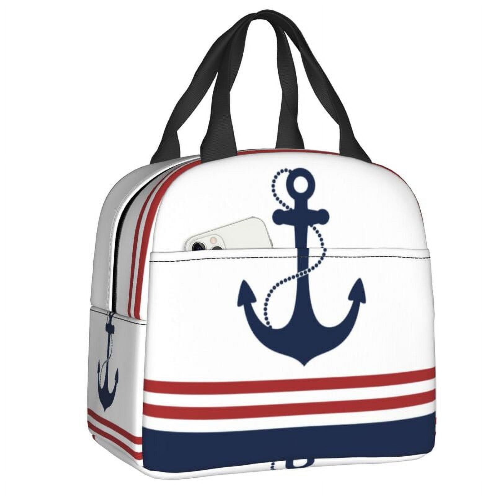 l Symbol Portable Lunch Box Leakproof Sailor Anchor Compass Cooler ...