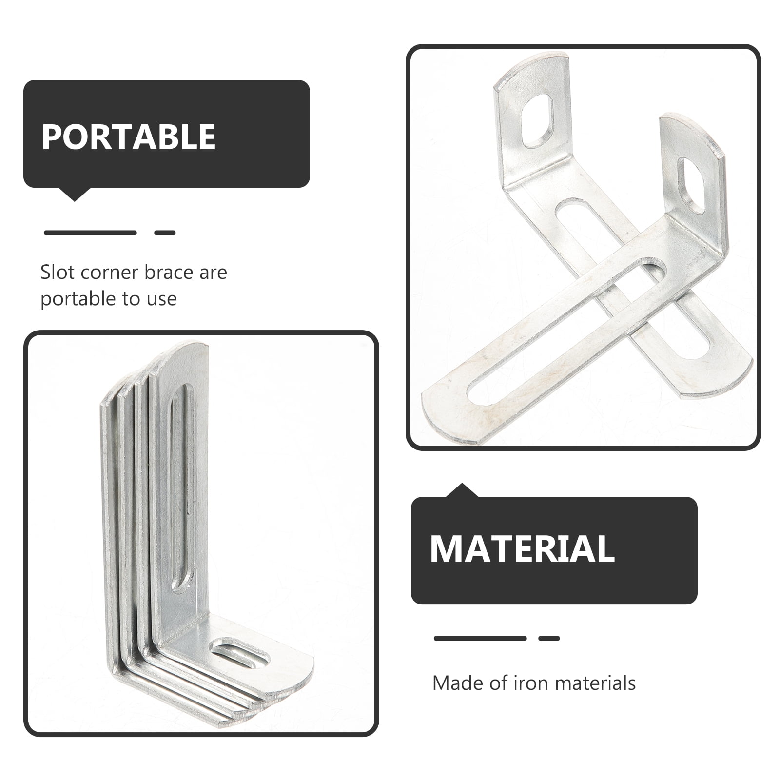 l bracket Adjustable L-Shape Corner Brace with Slot 20PCS Metal Joint ...