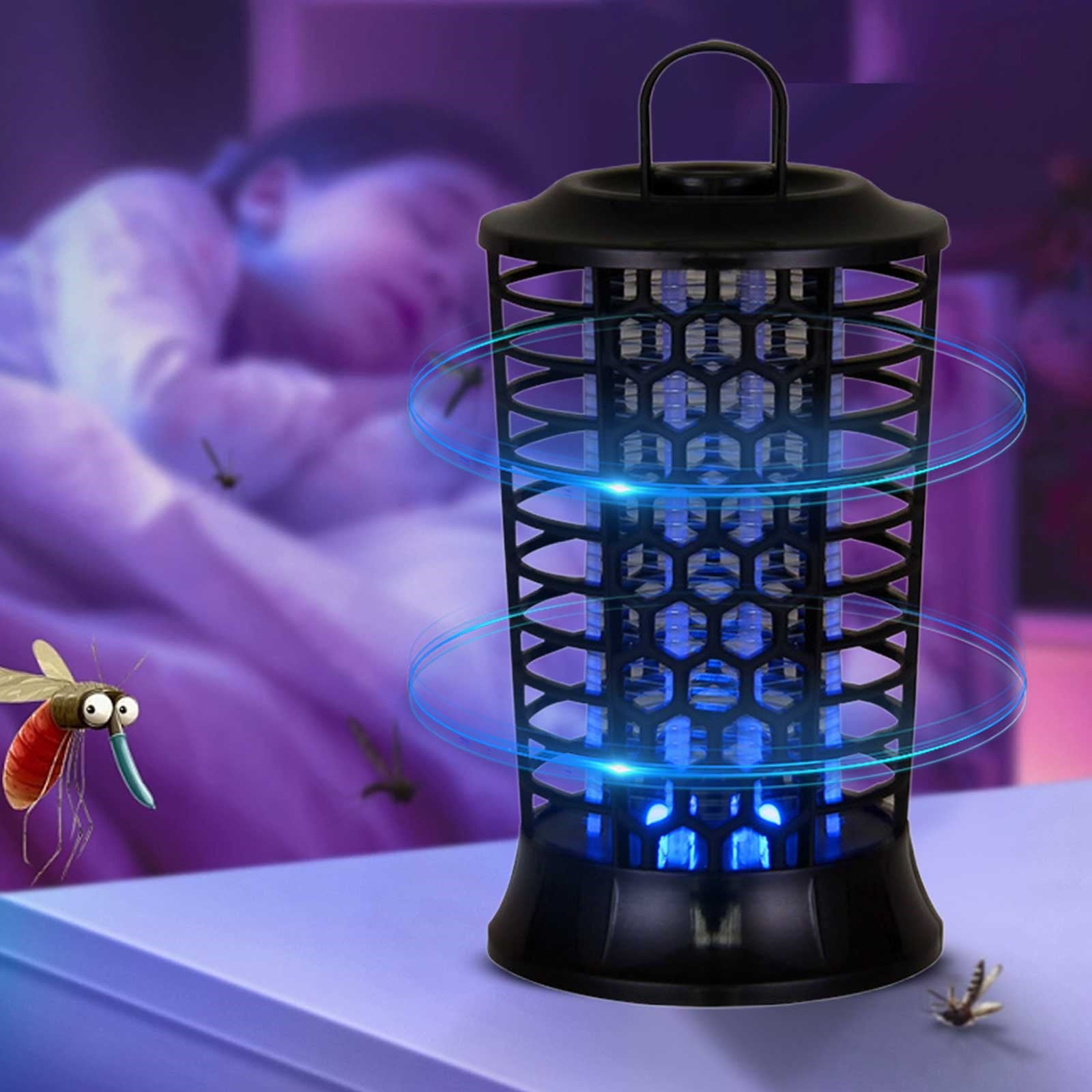 lámpara mata mosquitos electric fly zapper mosquito killer outdoor USB ...