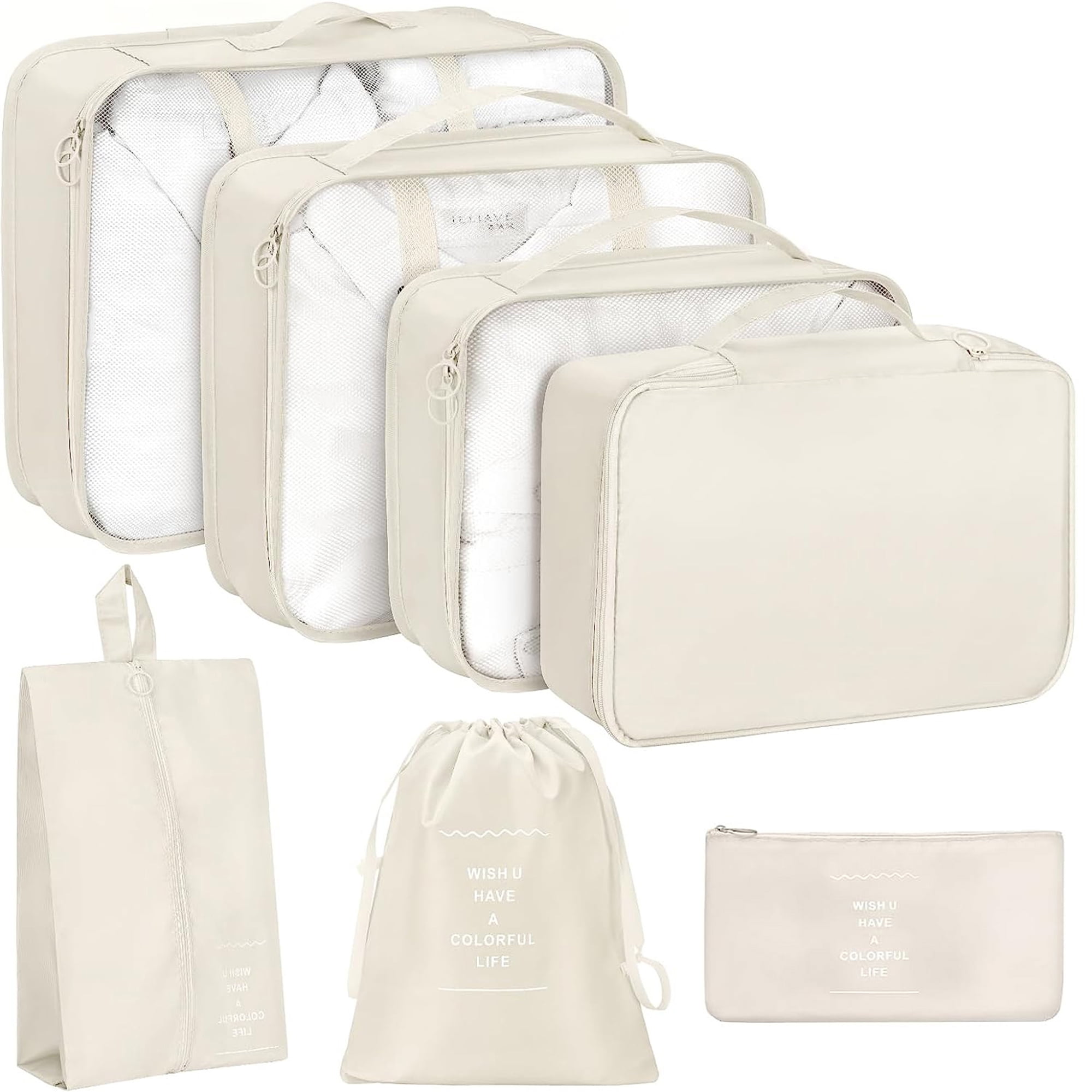 lEPECQ Packing Cubes for Travel & Suitcases Foldable Suitcase Organizer ...