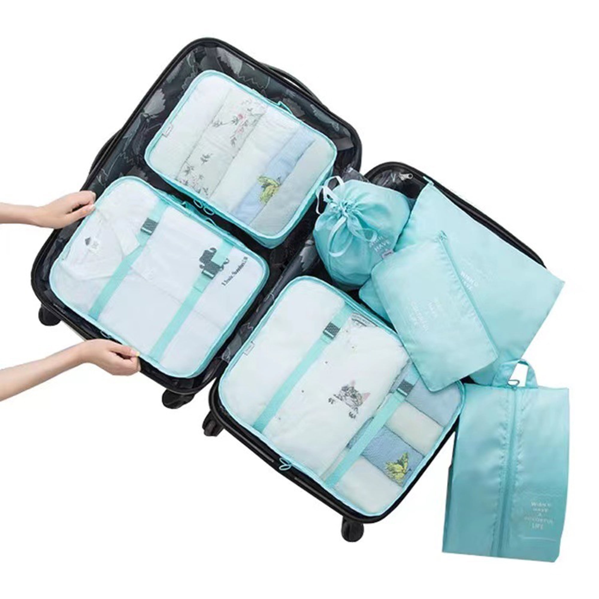 lEPECQ Packing Cubes for Travel & Suitcases Foldable Suitcase Organizer ...