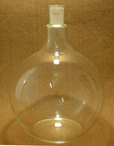 lab Glass,Flat Bottom Glass Flask,5000ml,24/40,Sigle Neck,One Neck,5 ...