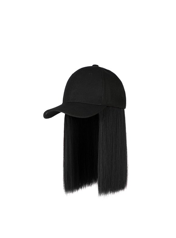 Baseball Hat Hair Attached