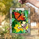 labakihah new pattern stained glass rectangle window hangings panel ...