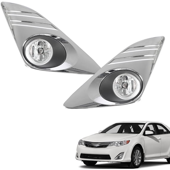 labwork 1 Pair Fog Light Assembly with Chrome Cover Wiring Harness ...