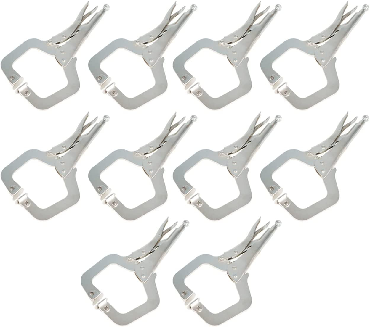 labwork 10Pcs 11 Inch Locking C Clamps with Swivel Pads Locking Alloy ...