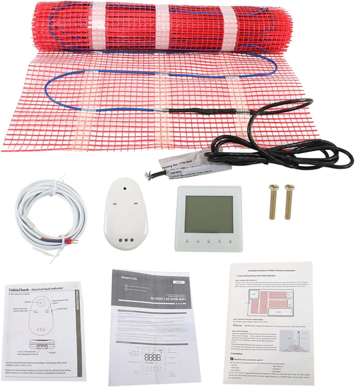 labwork 15 Sqft Electric In-Floor Heated Warm System 120V Floor Heat ...